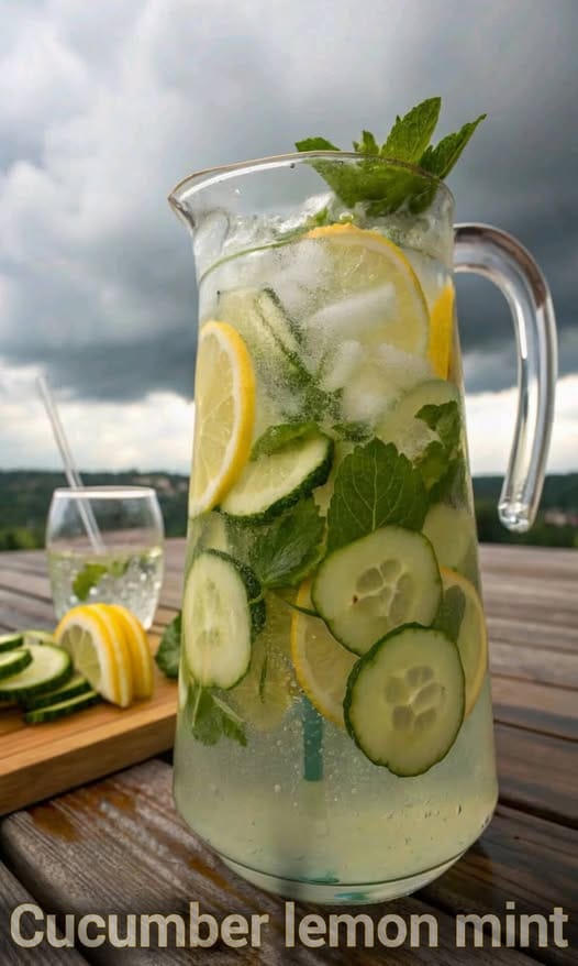 Cucumber Lemon Mint Infused Water - Cookina Nest
